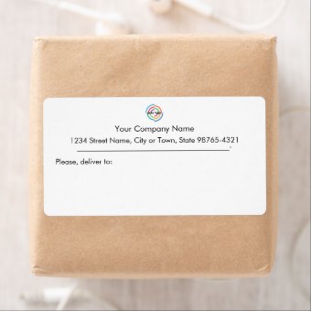 Add your Custom Logo custom Business address Label | Zazzle