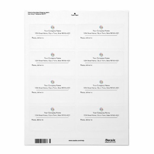 Add your Custom Logo custom Business address Label | Zazzle