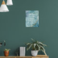 Add Your Custom Text Bold Teal Grunge Poster | Zazzle