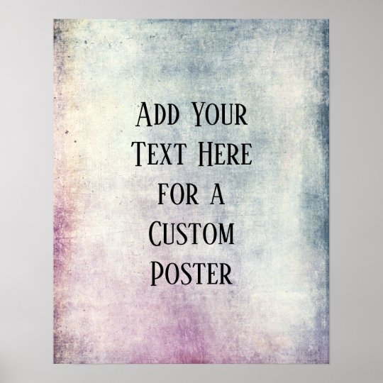 Add Your Custom Text Colorful Grunge Poster | Zazzle.com