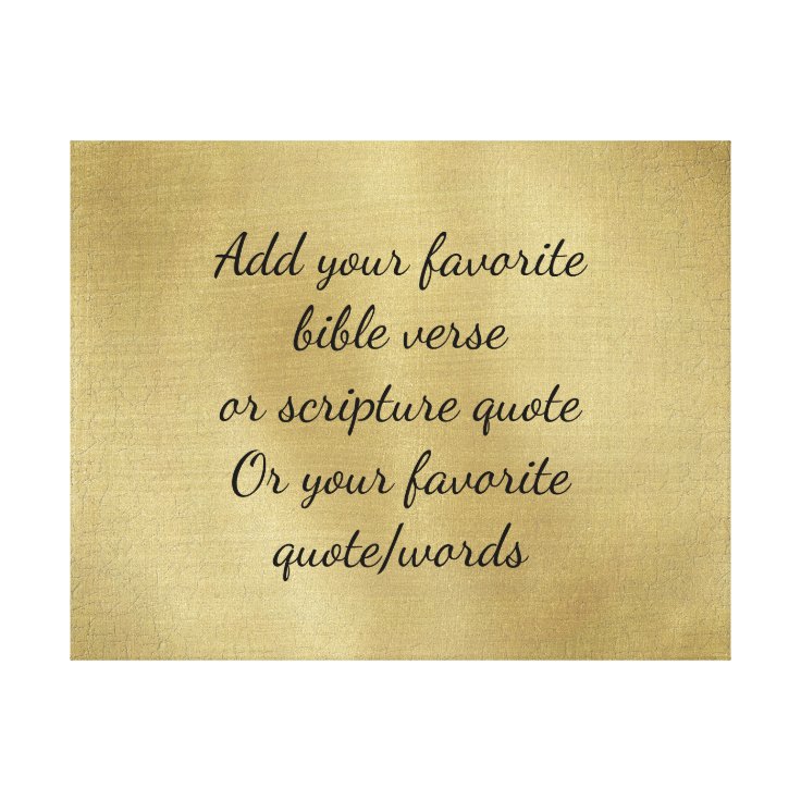 Add your Favorite Bible Verse or Scripture Quote Canvas Print | Zazzle