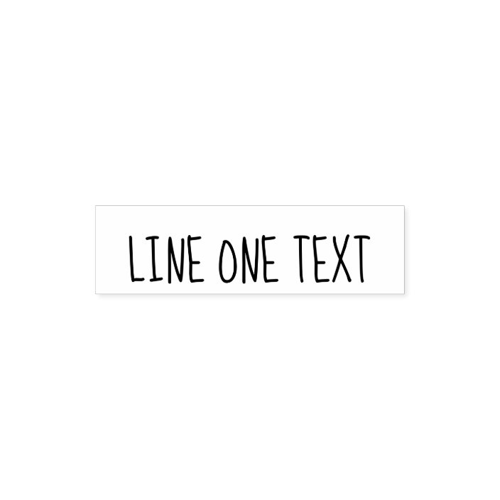 Add your favorite Text - One Line Handwritten Font Self-inking Stamp ...