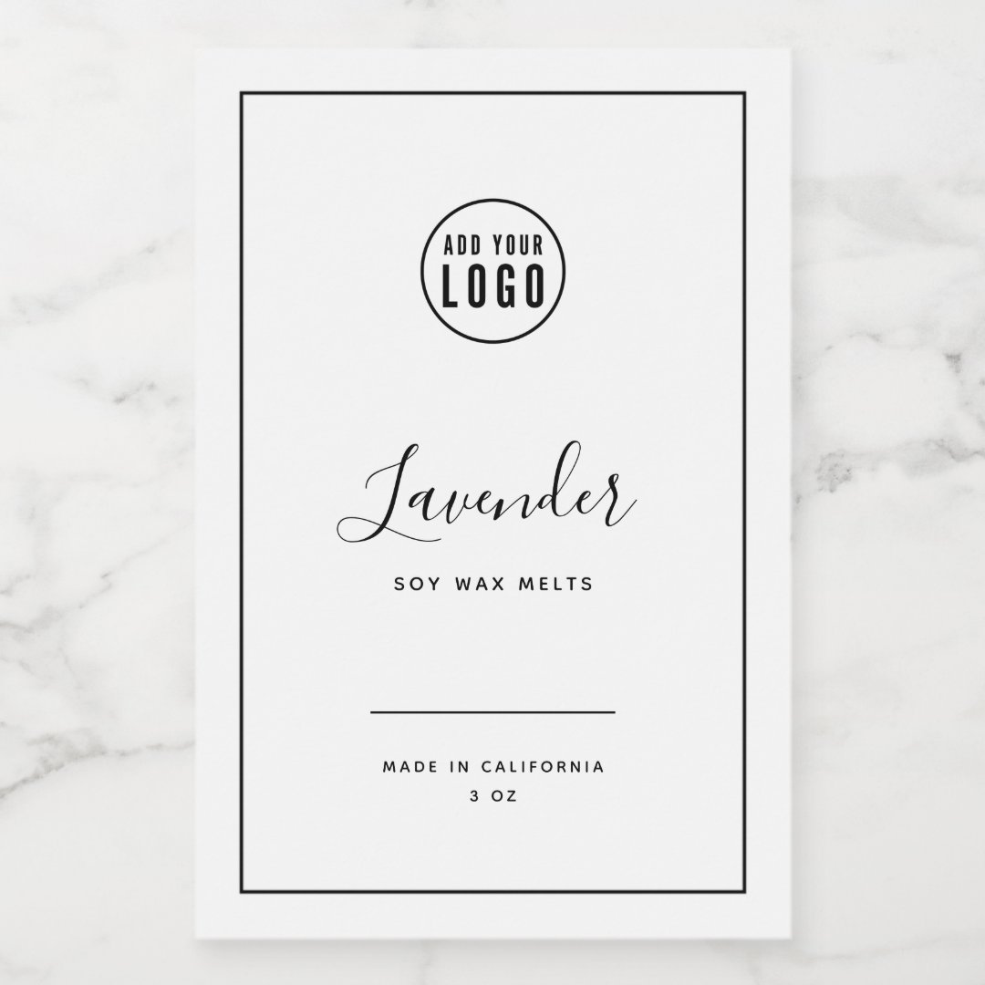 Add Your Logo Black Border Product Label | Zazzle