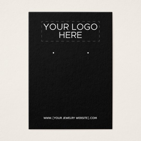 Add Your Logo - Black Earring Display Card | Zazzle.com