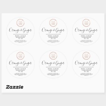 Add Your Logo Body Scrub Ingredients Product Label | Zazzle