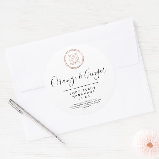 Add Your Logo Body Scrub Ingredients Product Label | Zazzle