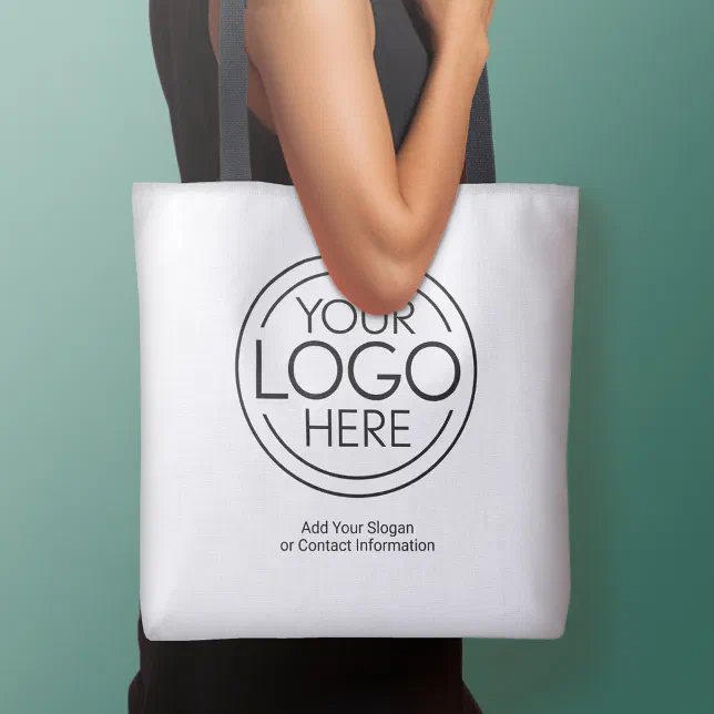 Add Your Logo Business Corporate Modern Minimalist Tote Bag | Zazzle