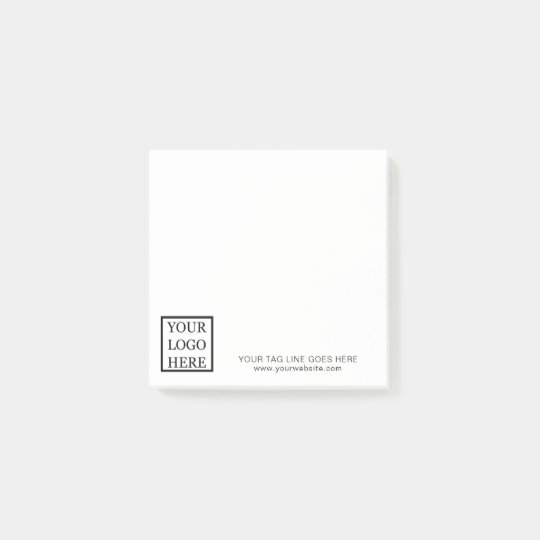 Add Your Logo Business Promotional 3x3 Post-it Notes | Zazzle.com