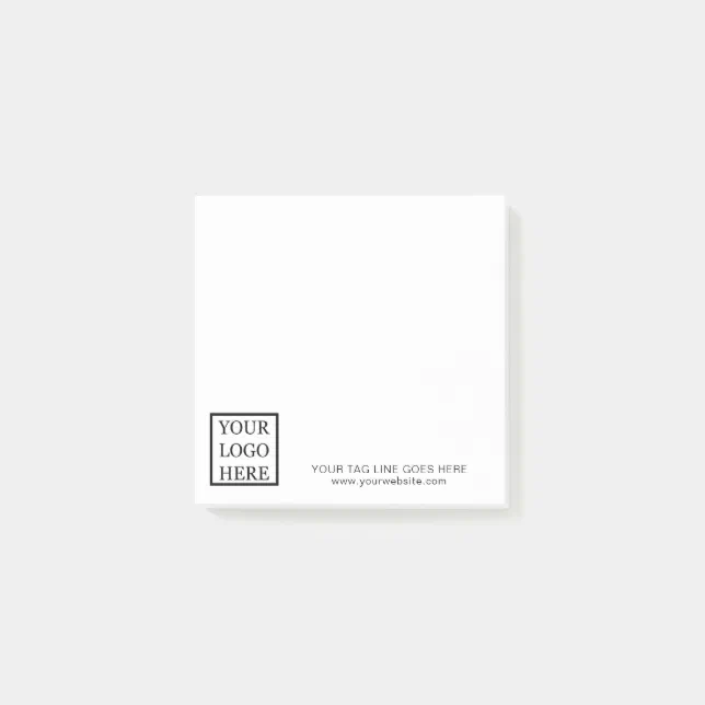 Add Your Logo Business Promotional 3x3 Post-it Notes | Zazzle