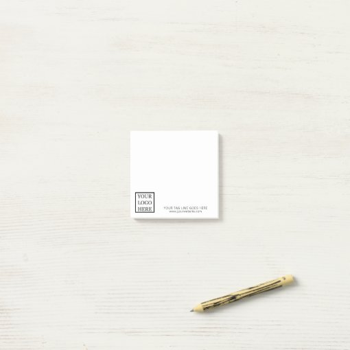 Add Your Logo Business Promotional 3x3 Post-it Notes | Zazzle