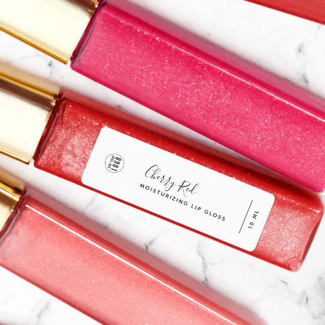 Add Your Logo Calligraphy Script Product Labels | Zazzle