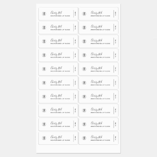 Add Your Logo Calligraphy Script Product Labels | Zazzle