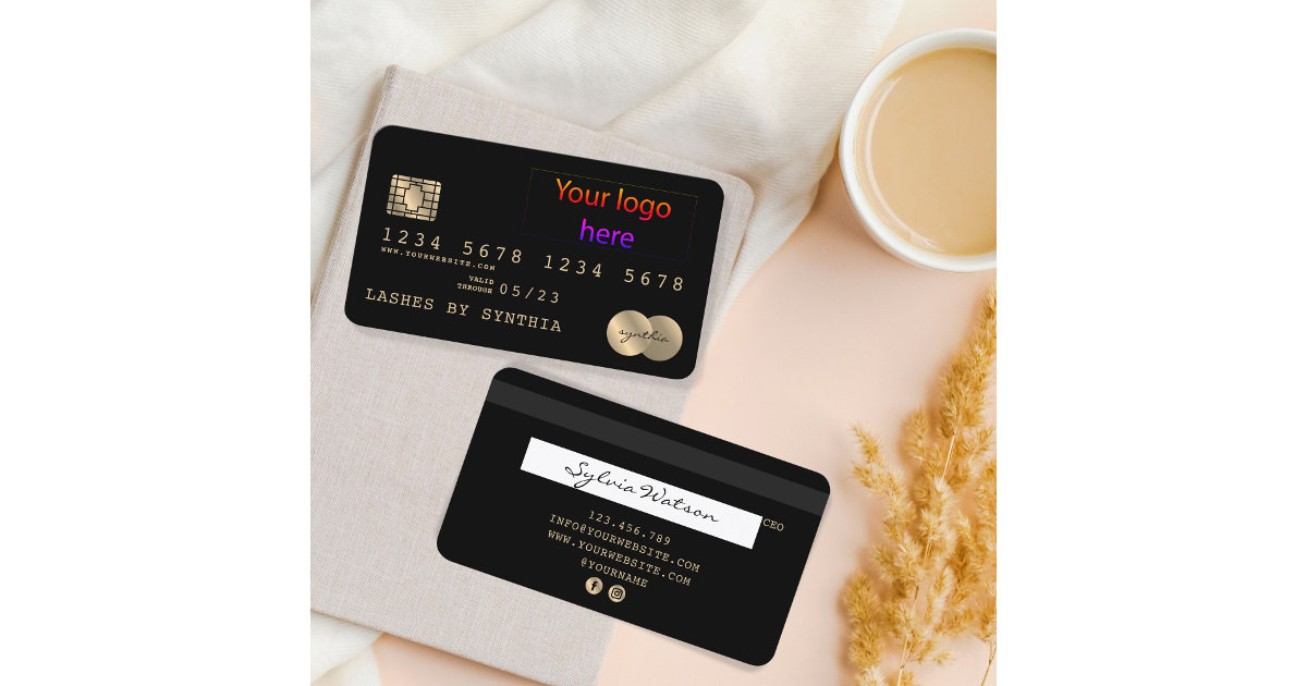 Add Your Logo Credit Card Style | Zazzle