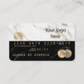 add your logo Credit Card Styled Black Marble | Zazzle