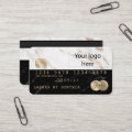 add your logo Credit Card Styled Black Marble | Zazzle