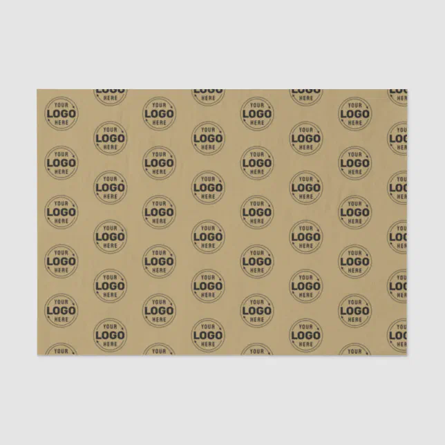 Add Your Logo Custom Branded Packaging Tissue Paper | Zazzle