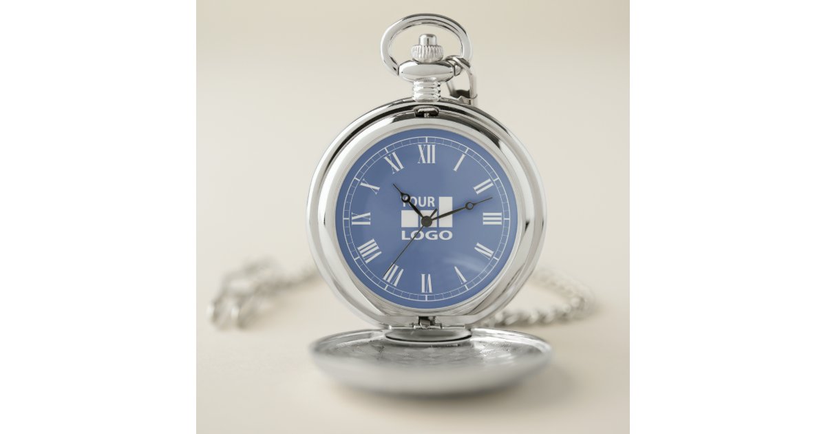 Add Your Logo Custom Color Template Pocket Watch | Zazzle