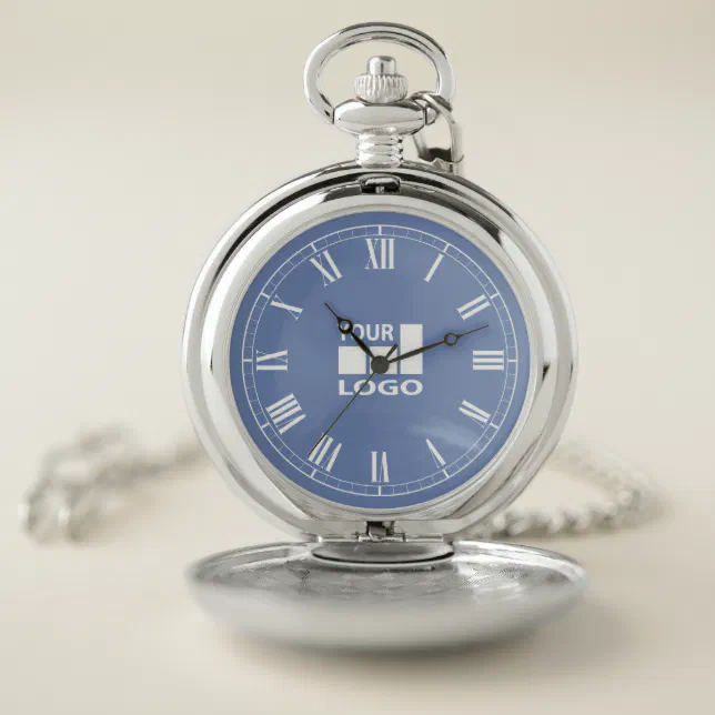 Add Your Logo Custom Color Template Pocket Watch | Zazzle