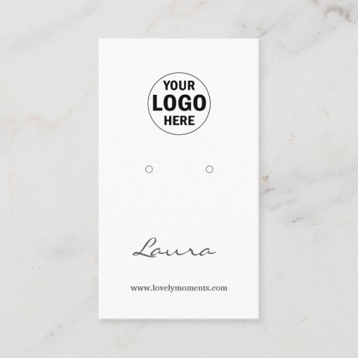 Add your logo earring display business card | Zazzle