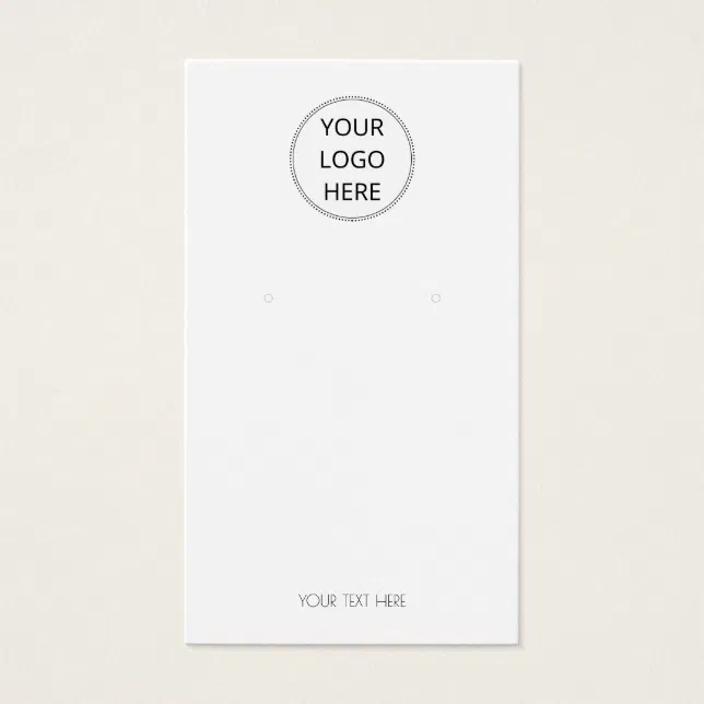 Add Your Logo Earring Display Card | Zazzle