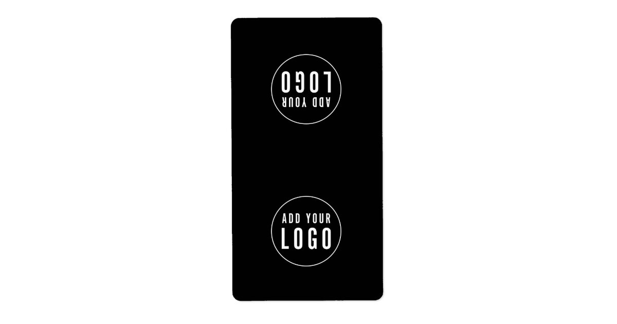 Add Your Logo Editable Color Bag Packaging Sticker | Zazzle