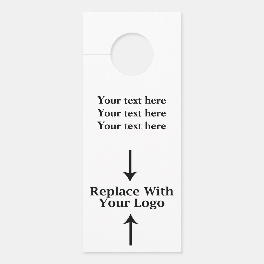 Add Your Logo Make Your Own Door Hanger | Zazzle