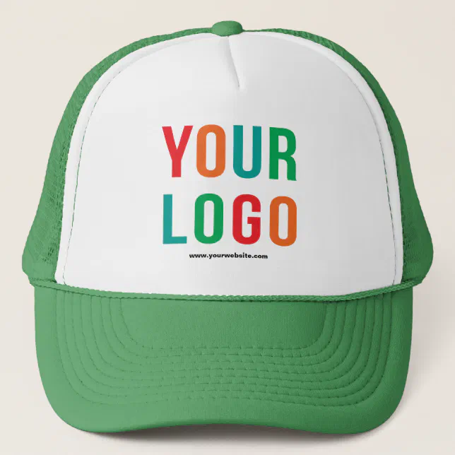 Add Your Logo, No Minimum Promotional Logo Trucker Hat | Zazzle
