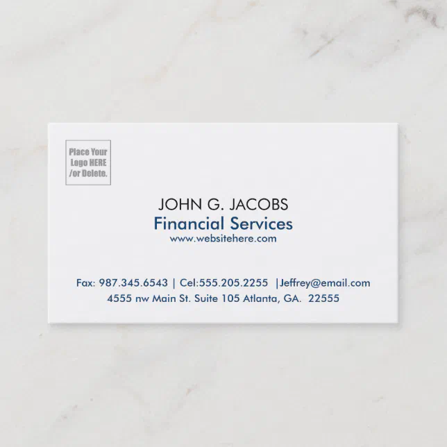 "Add Your Logo" One-Sided Business Card Template | Zazzle