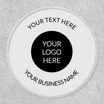 Add your logo personalized business name circle patch | Zazzle