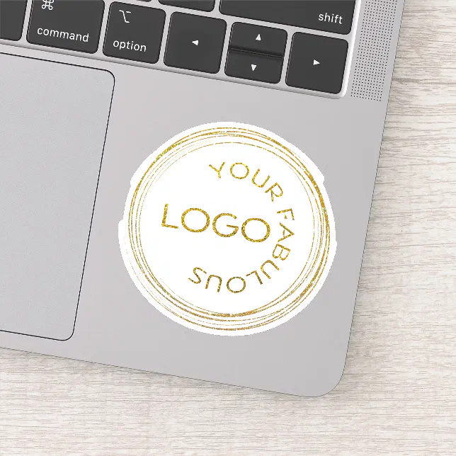 Add Your Logo promotional business Sticker | Zazzle