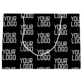Add Your Logo Repeating Pattern Editable Template Large Gift Bag | Zazzle