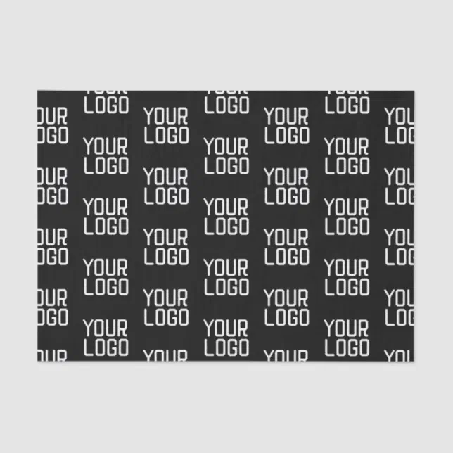 Add Your Logo Repeating Pattern Editable Template Tissue Paper | Zazzle