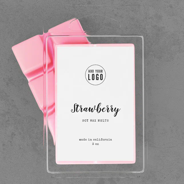 Add Your Logo Script and Typewriter Product Label | Zazzle