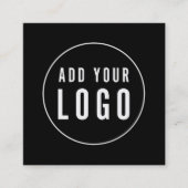 Add Your Logo Simple Modern Editable Color Square Business Card | Zazzle
