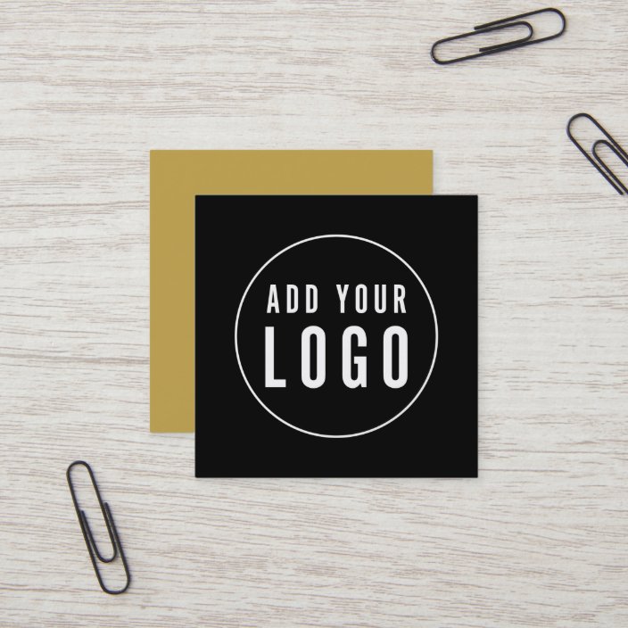 Add Your Logo Simple Modern Editable Color Square Business Card ...