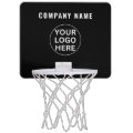Add Your Logo & Text Here l Black & White Branded Mini Basketball Hoop ...
