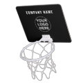 Add Your Logo & Text Here l Black & White Branded Mini Basketball Hoop ...