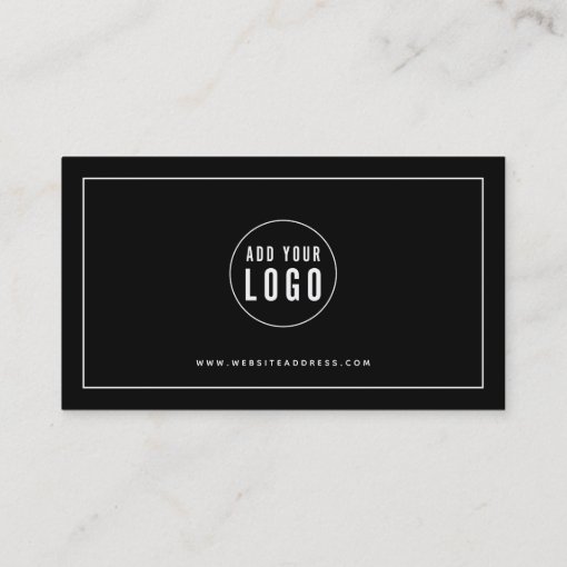 Add Your Logo White Border Editable Color Loyalty Card | Zazzle