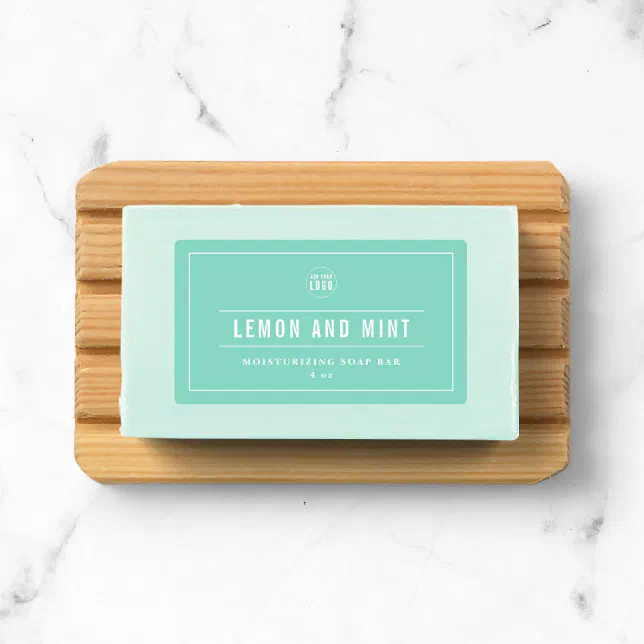 Add Your Logo White Border & Lines Editable Color Labels | Zazzle