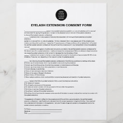 Add Your Logo White CONSENT FORM Flyer | Zazzle