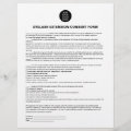 Add Your Logo White CONSENT FORM Flyer | Zazzle