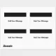 Add Your Message Black and White Text Template Rectangular Sticker | Zazzle