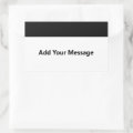 Add Your Message Black and White Text Template Rectangular Sticker | Zazzle