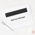 Add Your Message Black and White Text Template Rectangular Sticker | Zazzle