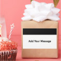 Add Your Message Black and White Text Template Rectangular Sticker | Zazzle