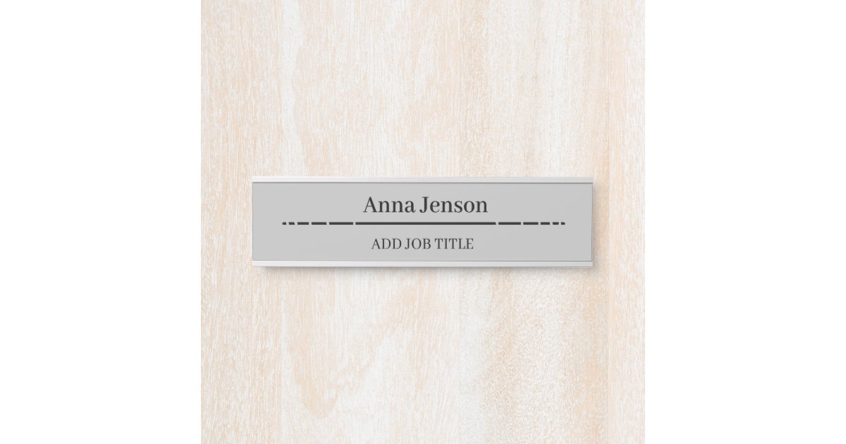 Add your name and job title to this Business Door Sign | Zazzle