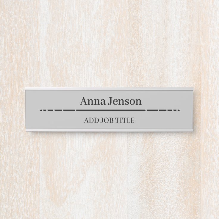 Add your name and job title to this Business Door Sign | Zazzle