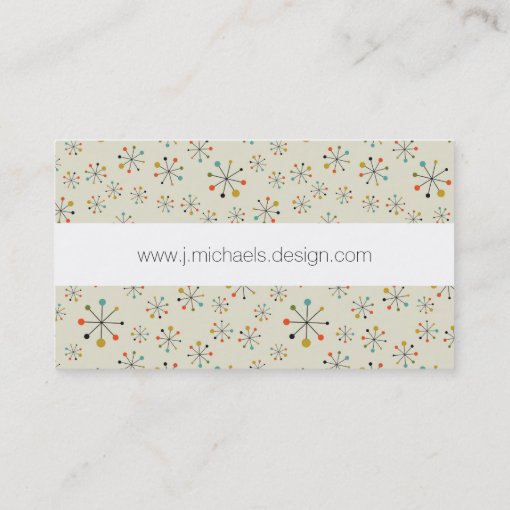 Add Your Name | Mid-Century Atomic Inspired Business Card | Zazzle
