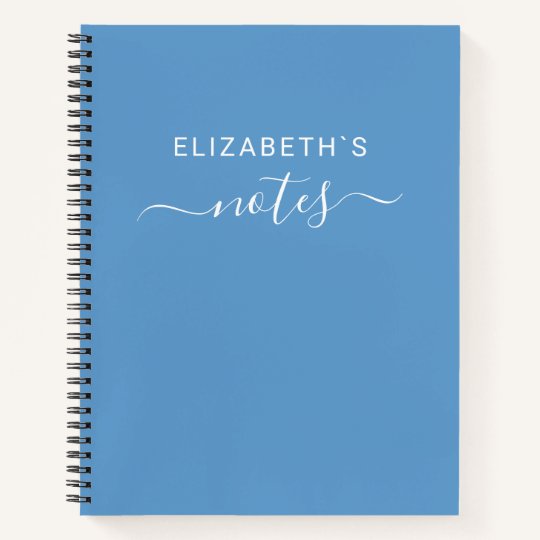 Add Your Name | Simple Blue Notebook | Zazzle.com
