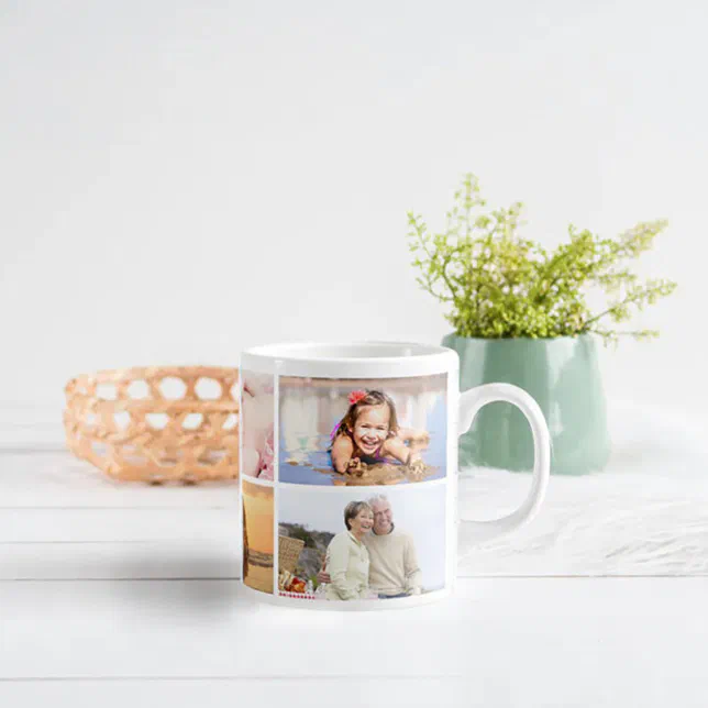 Add Your Own 6 Photo Coffee Mug | Zazzle